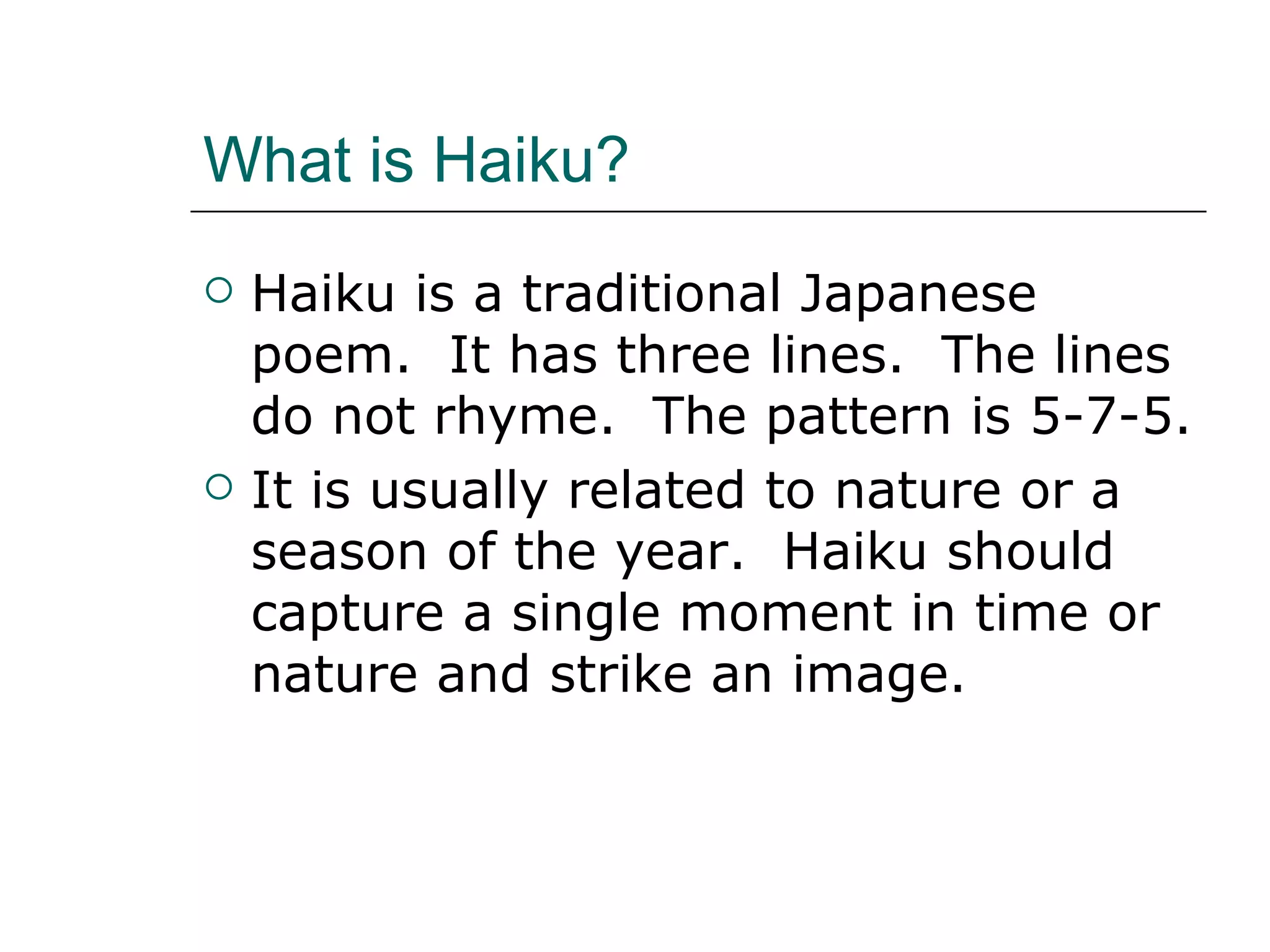 Haiku | PPT