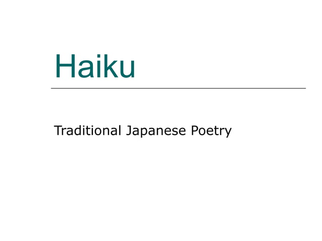 Haiku | PPT