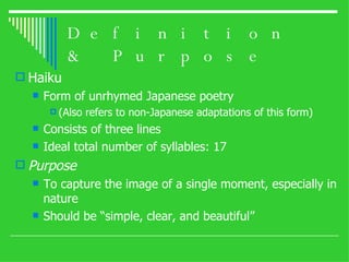Haiku | PPT