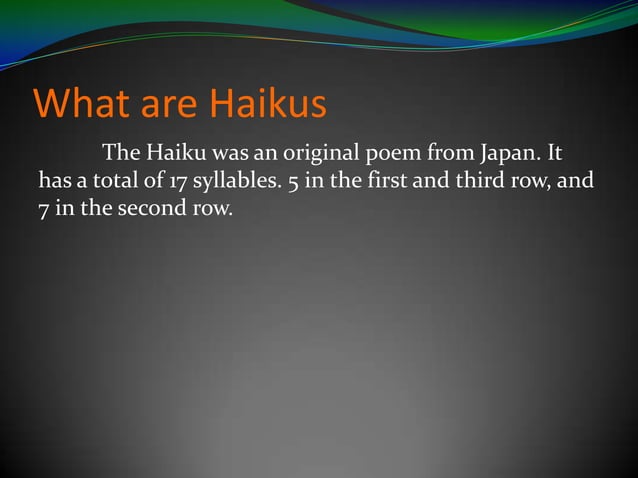 Haiku | PPT