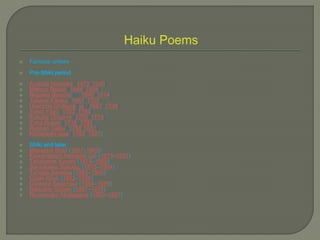 Haiku Poems | PPTX