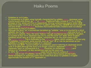 Haiku Poems | PPTX