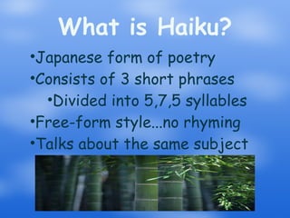 Haiku Project | PPT