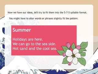 Haiku-Teaching-Powerpoint grade 7 .pptx | Poetry | Books and Literature