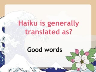 Haiku-Teaching-Powerpoint grade 7 .pptx | Poetry | Books and Literature
