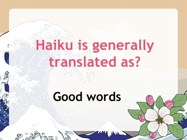 Haiku-Teaching-Powerpoint grade 7 .pptx | Poetry | Books and Literature