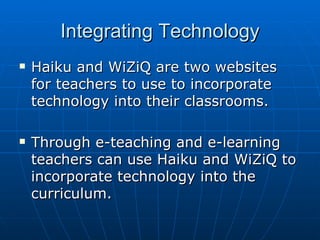 Haiku and wizi q for teaching literacy skills ppt 4 | PPT