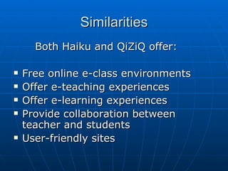 Haiku and wizi q for teaching literacy skills ppt 4 | PPT
