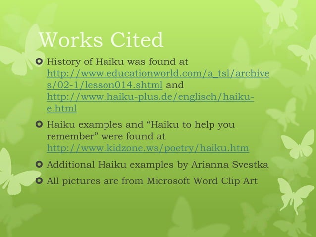 Haiku and you presentation | PPT