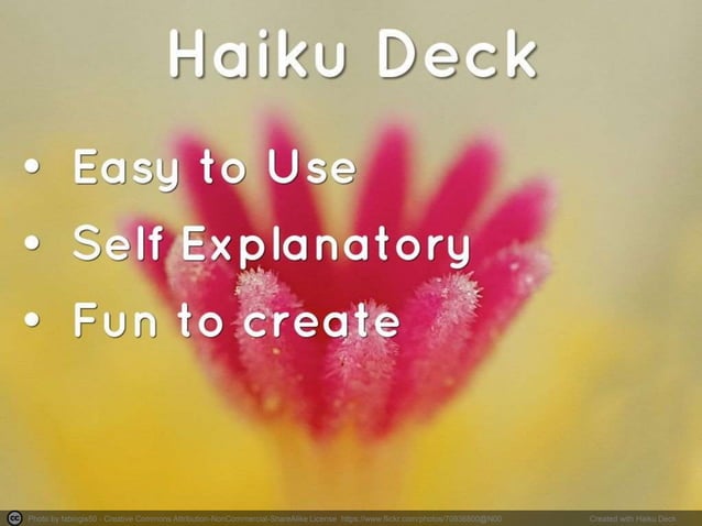 Haiku deck assignment for Technology Training | PPTX