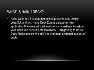 Haiku dect tibo | PPT