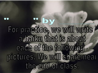 Haiku Practice | PPT