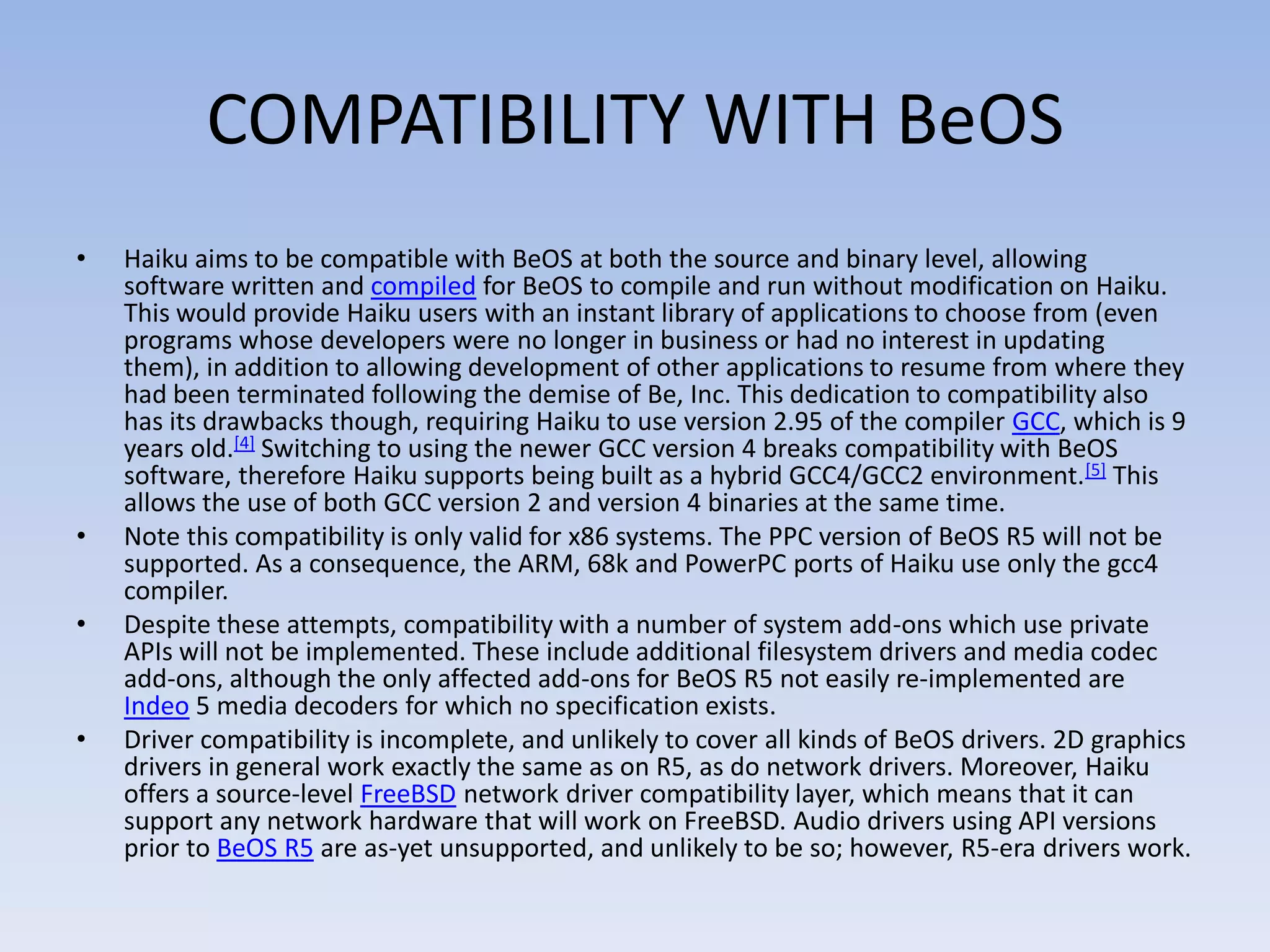 Haiku operating system | PPTX