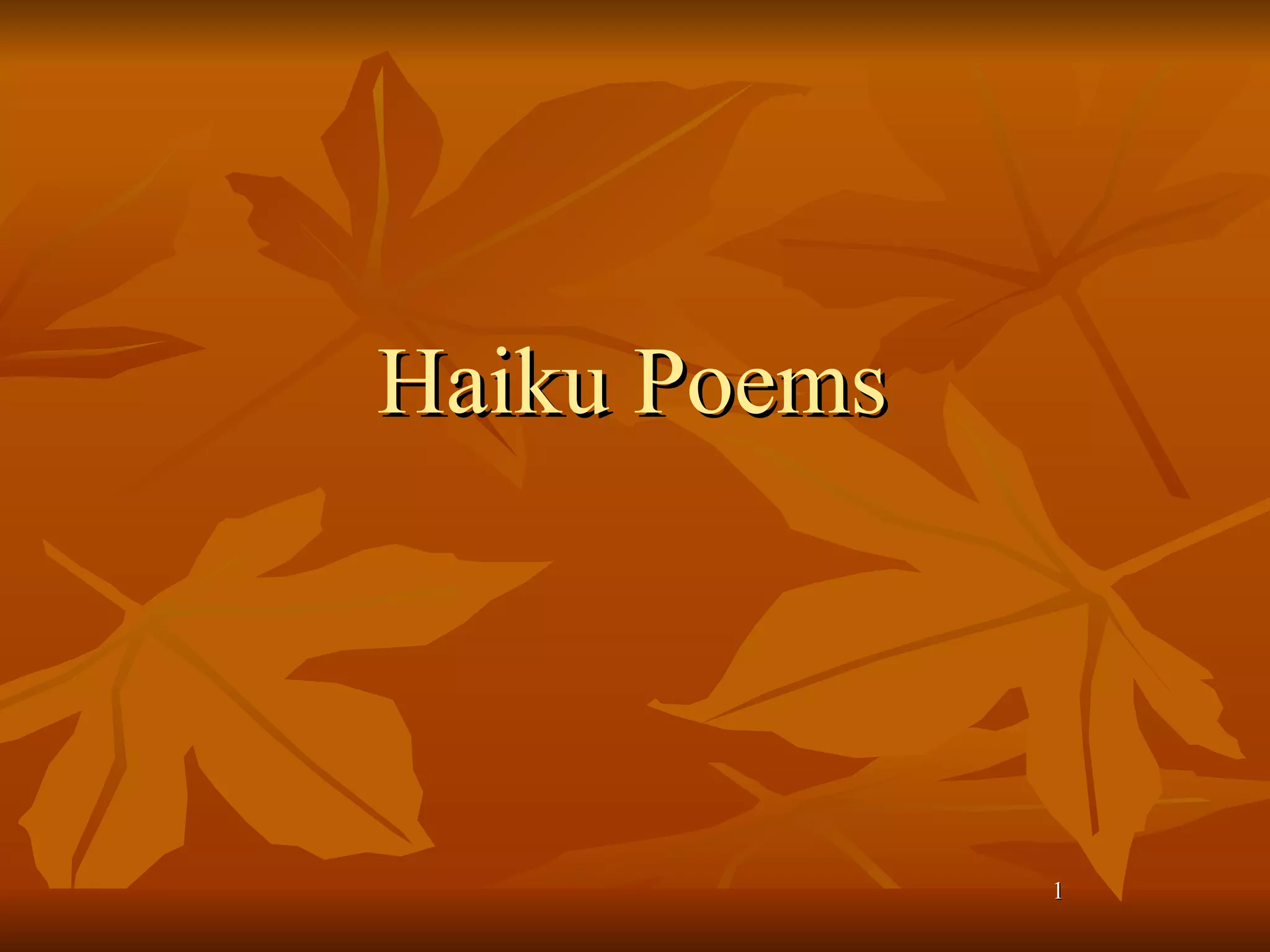 Haiku poems | PPT