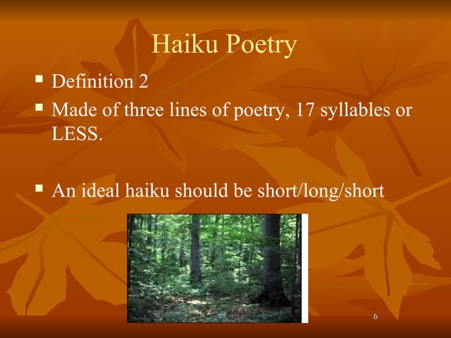 Haiku poems | PPT | Poetry | Books and Literature