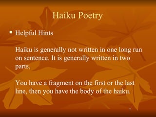 Haiku poems | PPT