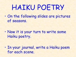 Haiku poetry. japan poetry. a poem for studentsppt | PPT