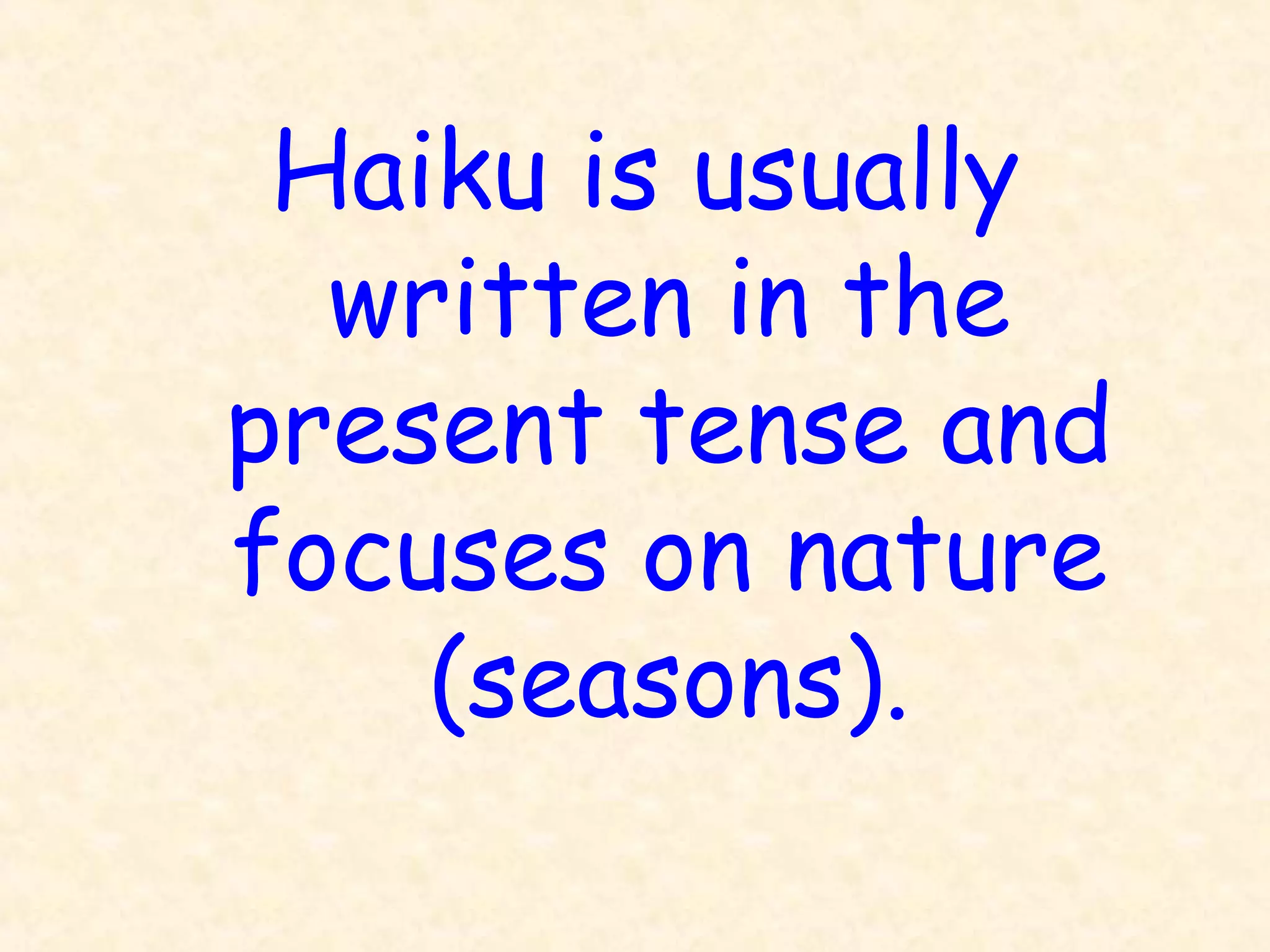 Haiku poetry ppt | PPT