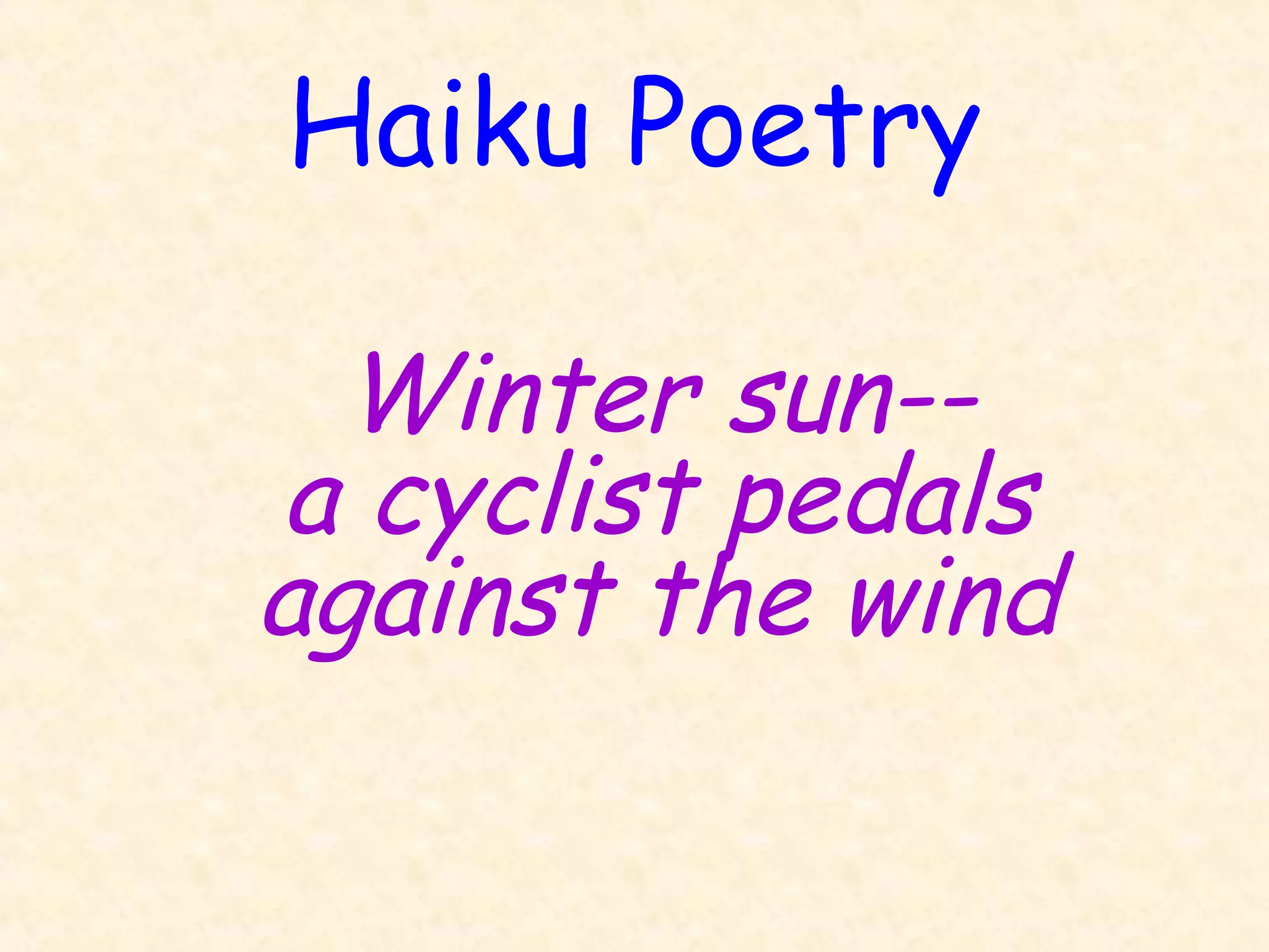 Haiku poetry ppt | PPT