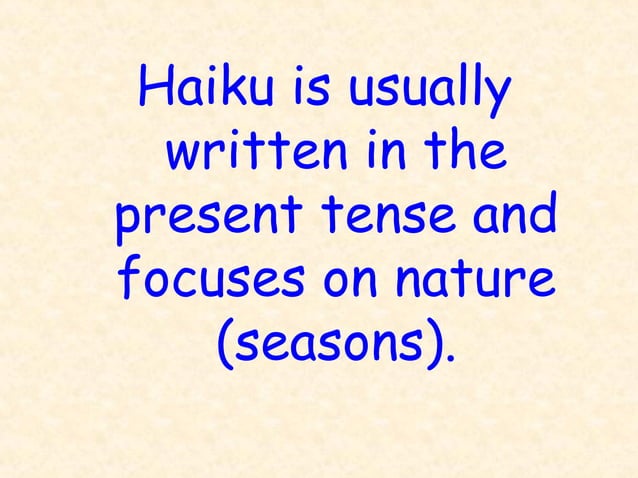 Haiku poetry ppt | PPT