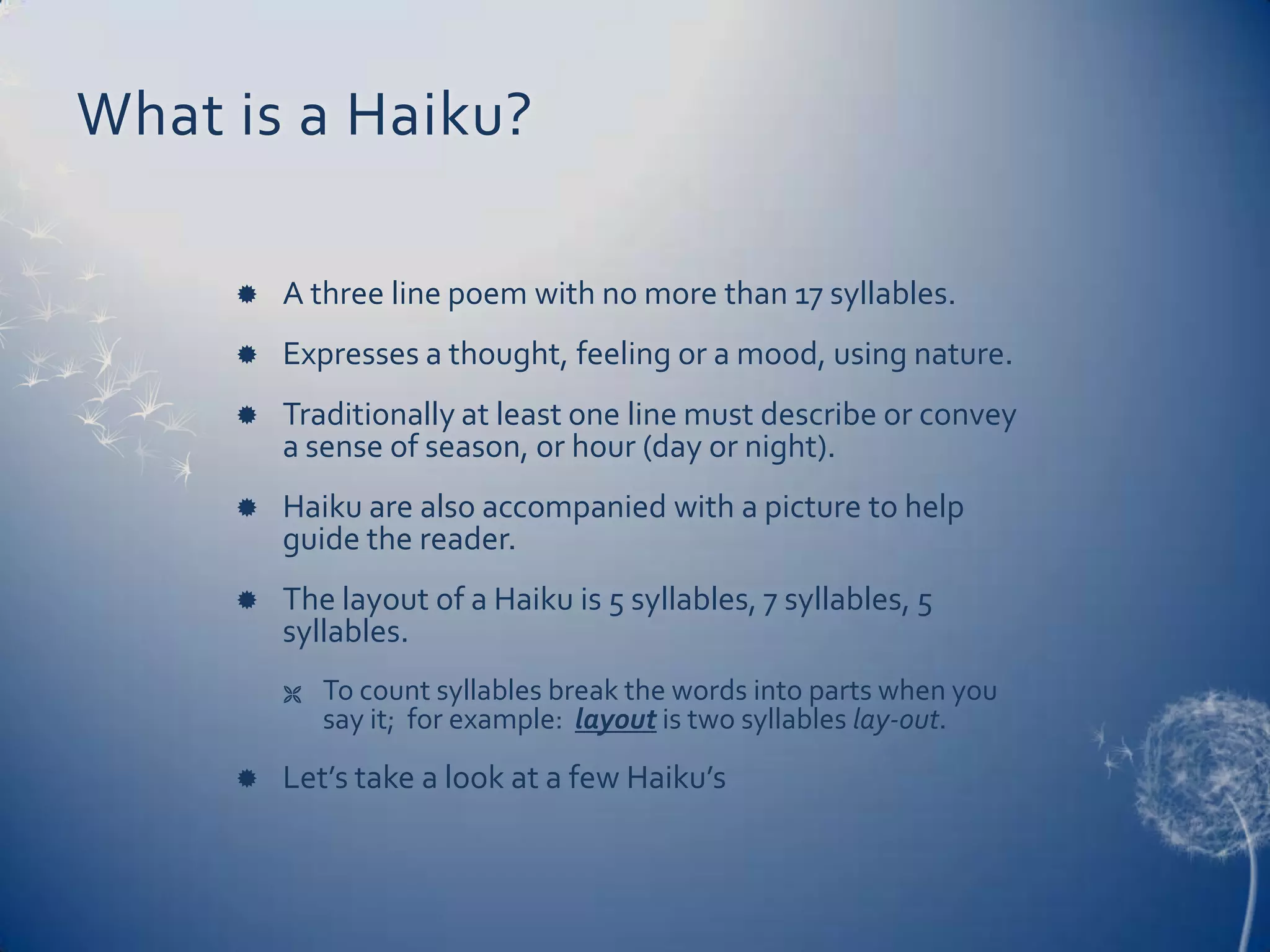 Haiku Powerpoint | PPTX