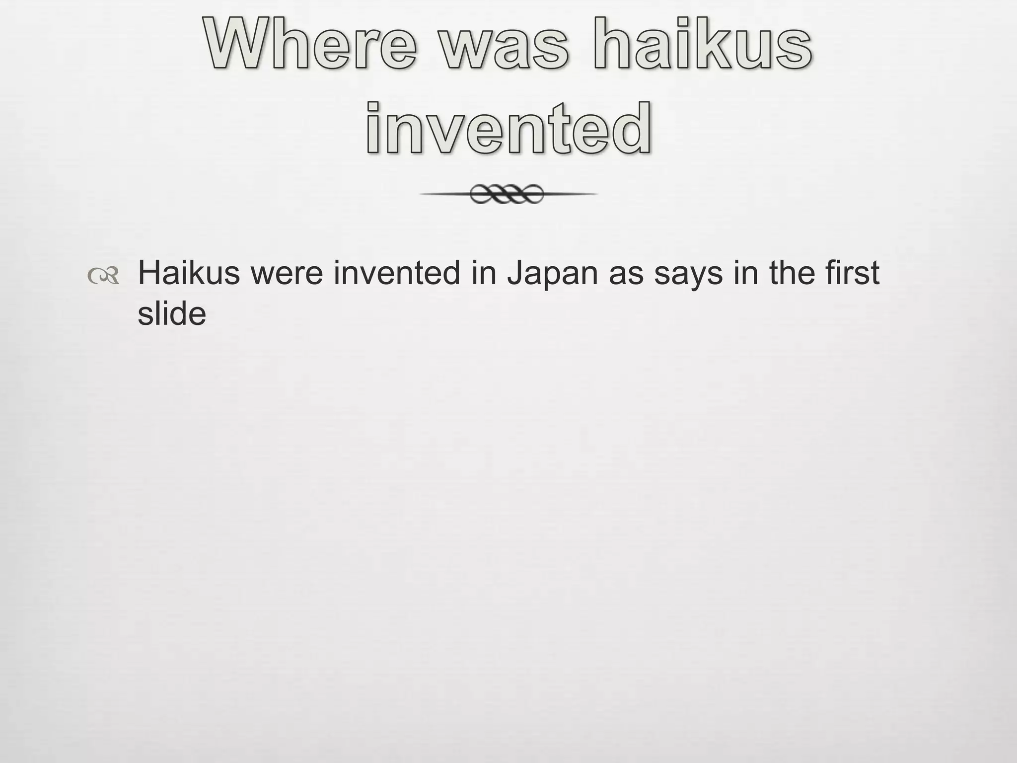 Haikus | PPTX