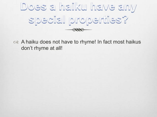 Haikus | PPTX
