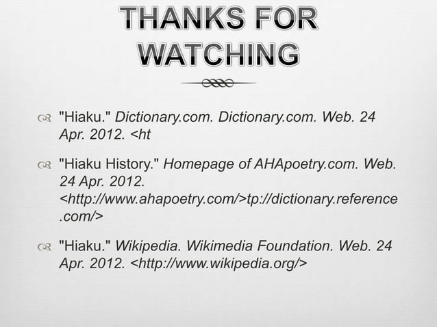 Haikus | PPTX