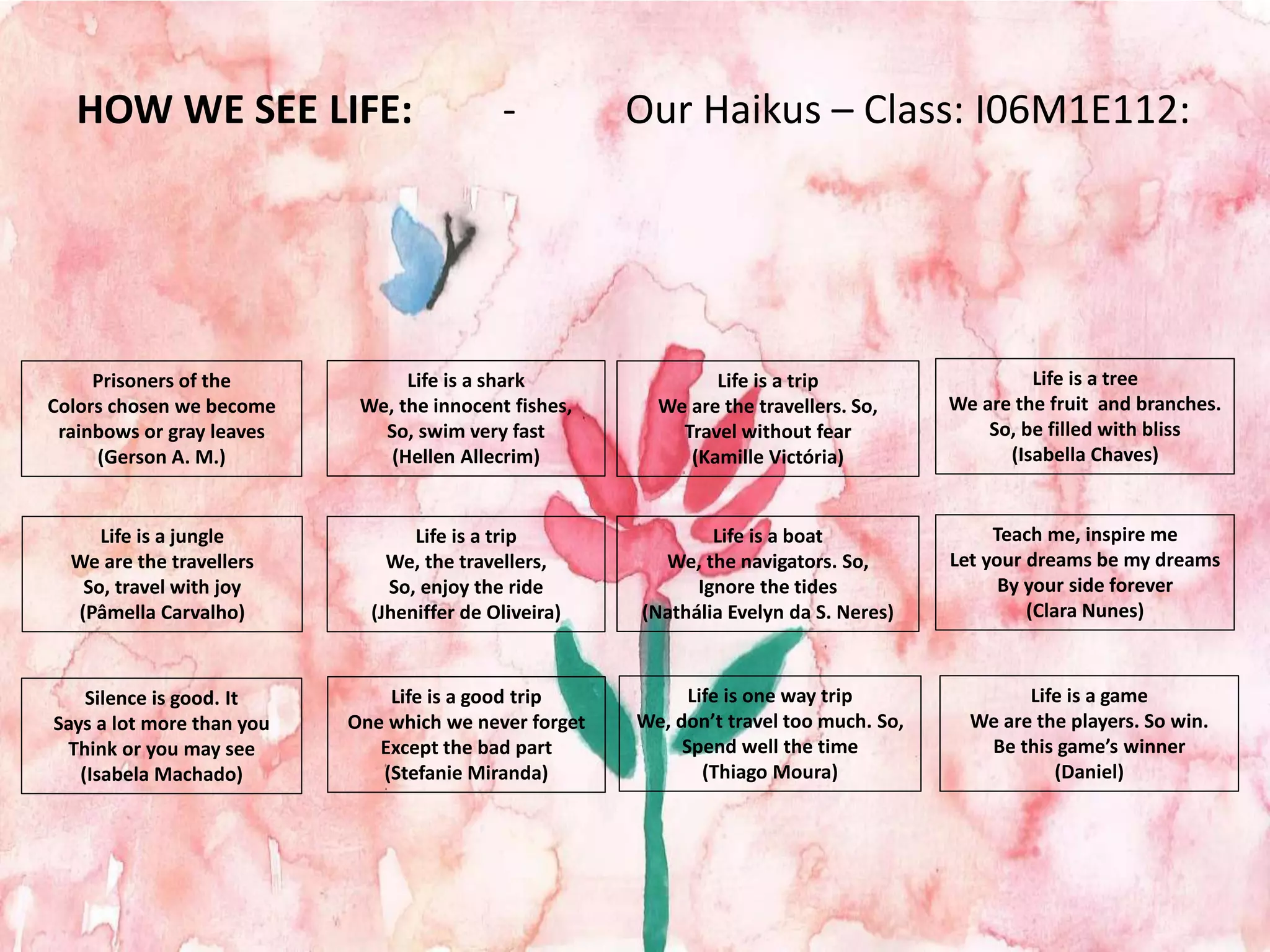 Haikus by cilt's students | PPT