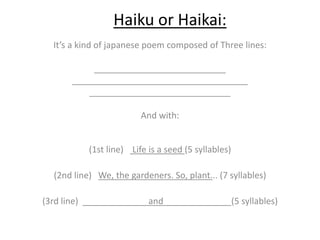 Haikus by cilt's students | PPT