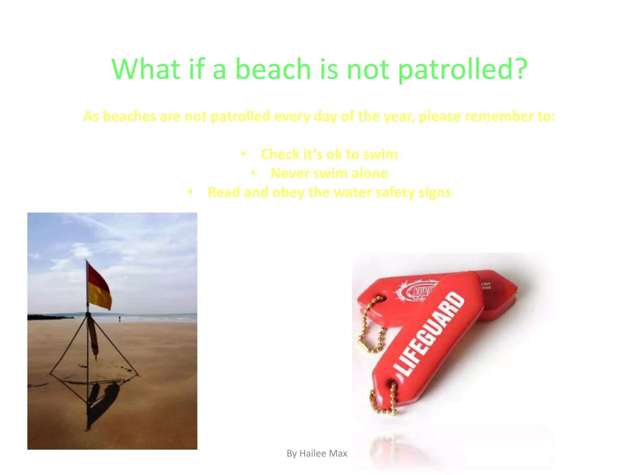 Hailee beach safety | PPTX