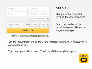 Driver Handbook - Driver Sign Up | PPT
