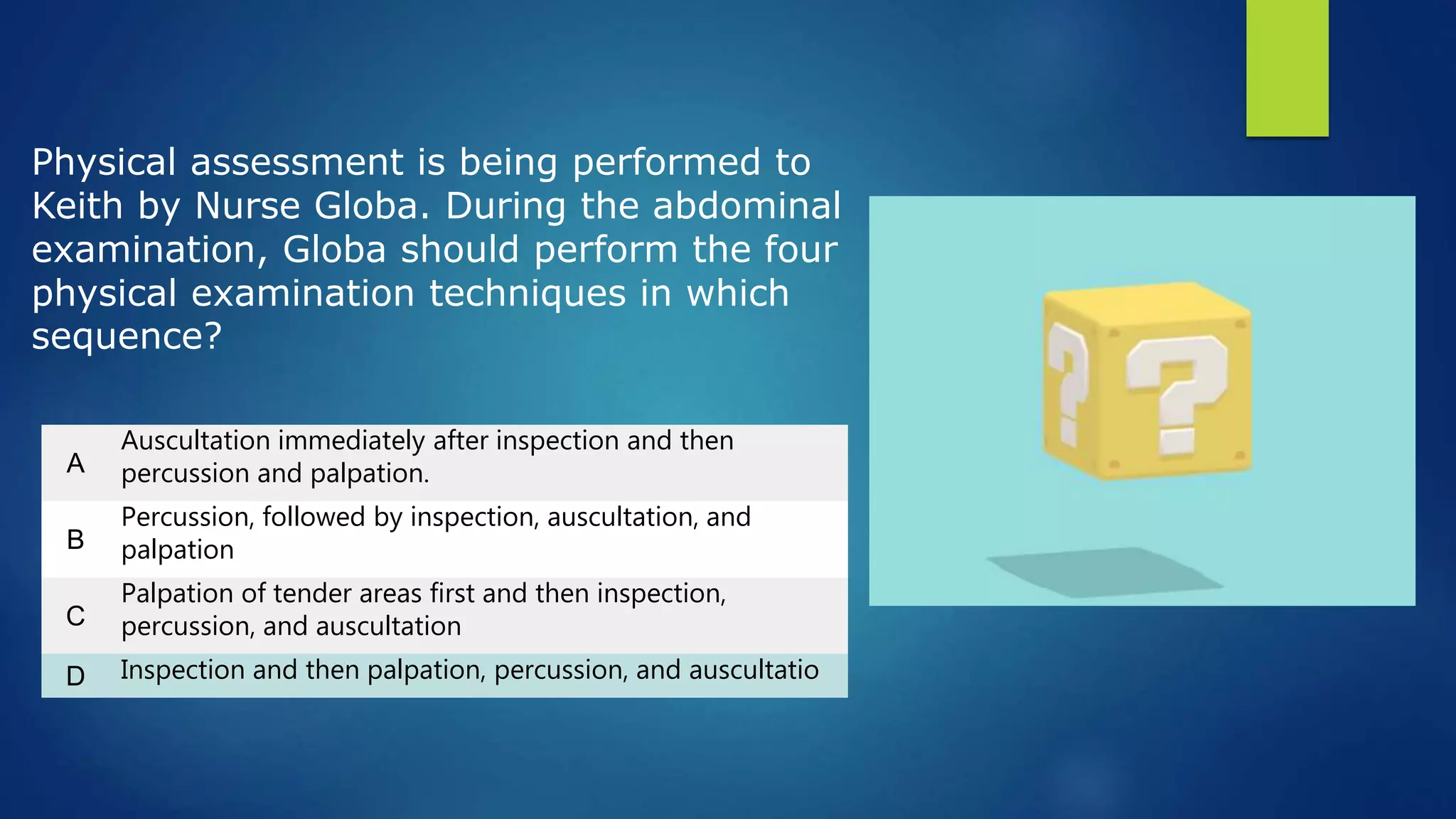 HEALTH ASSESSMENT intro to PHYSICAL ASSESSMENT and IPPA 2021 | PPTX