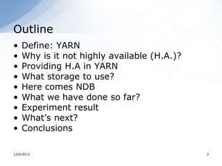 High Availability in YARN | PPT