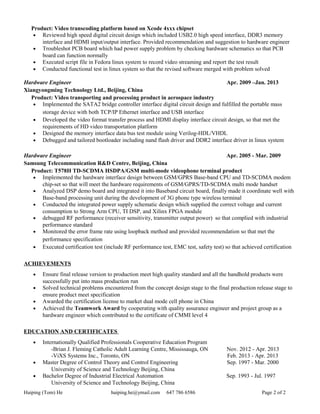 Haiping(tom)he2016 update | PDF