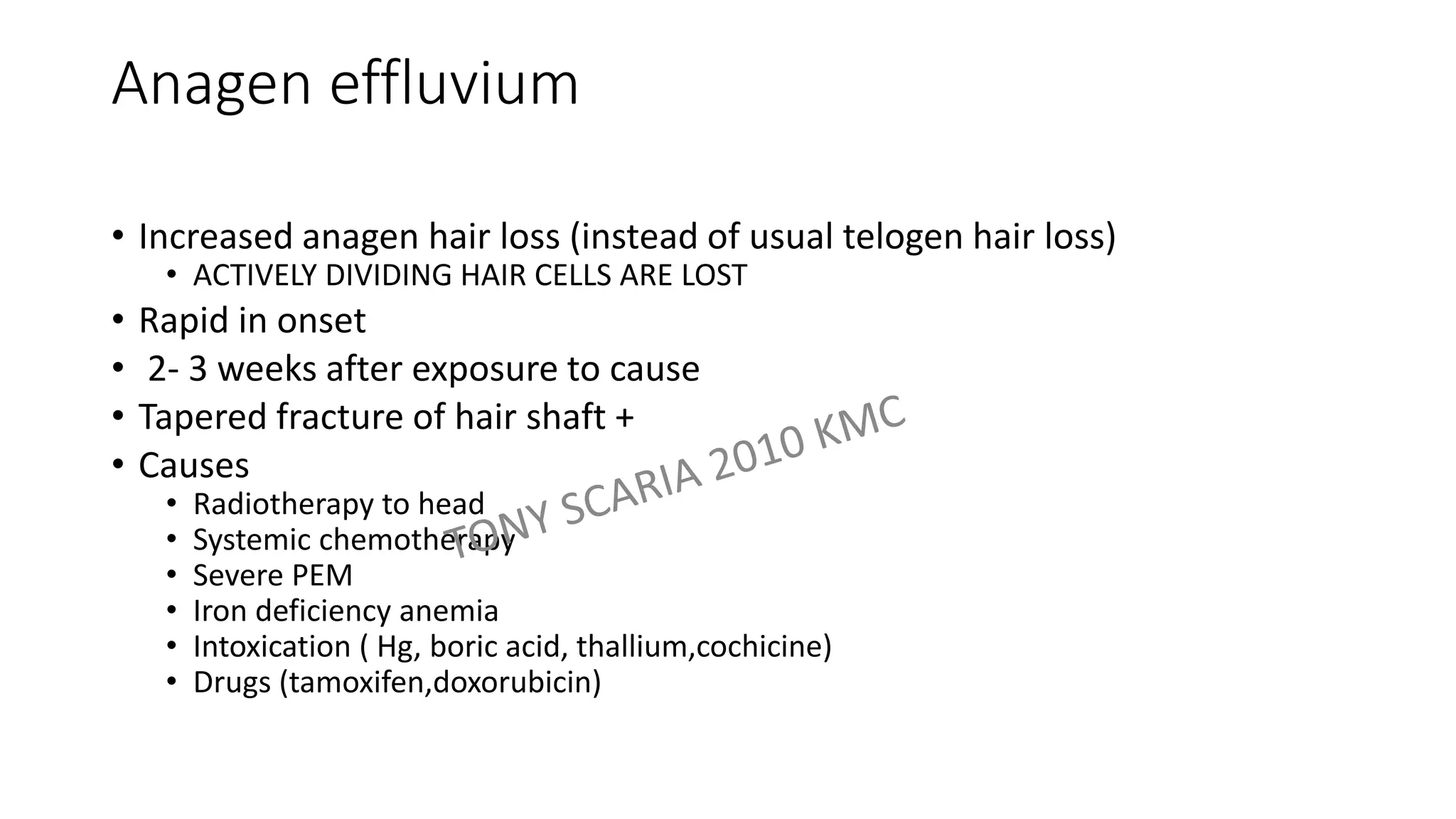 HAIR DERMATOLOGY REVISION NOTES | PDF