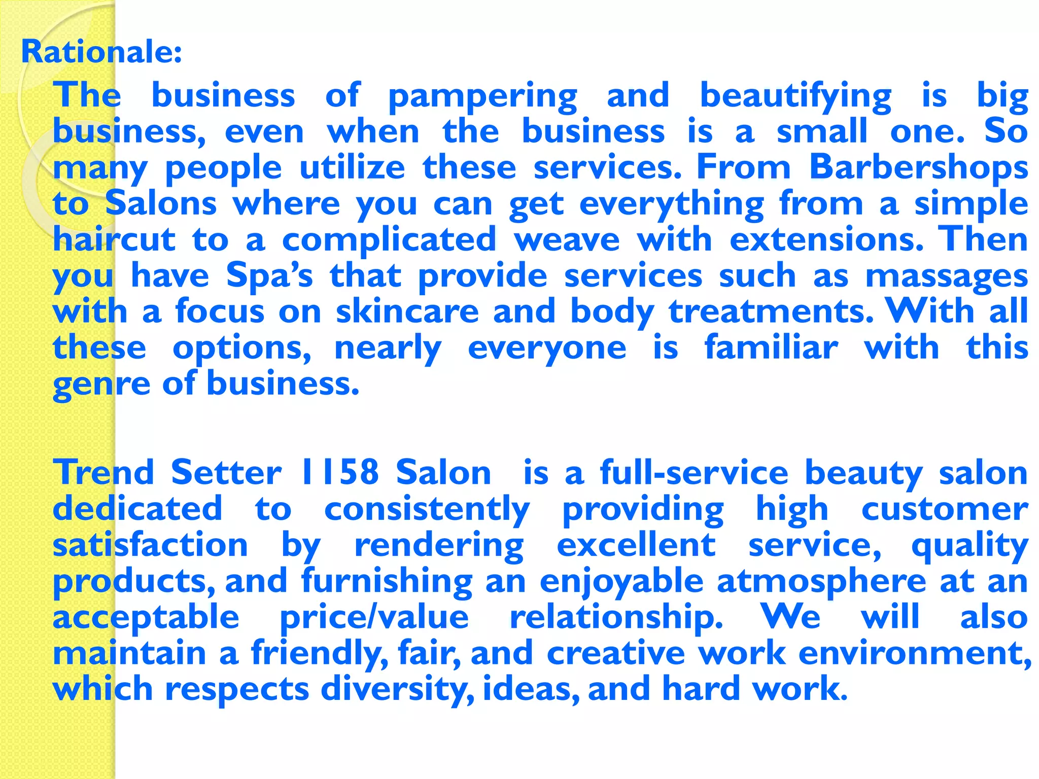 Hair and beauty salon business plan | PDF