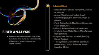 hair and fiber analysis - Forensic Science | PDF