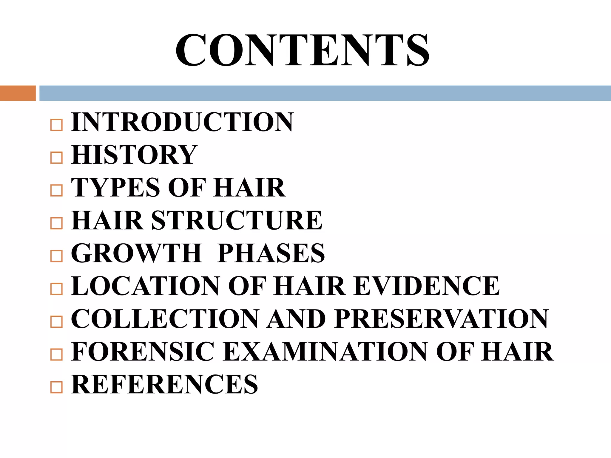 Hair as a forensic evidence | PPT