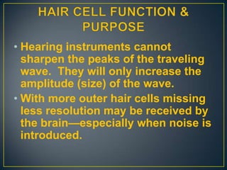 Hair cell function and purpose | PPT