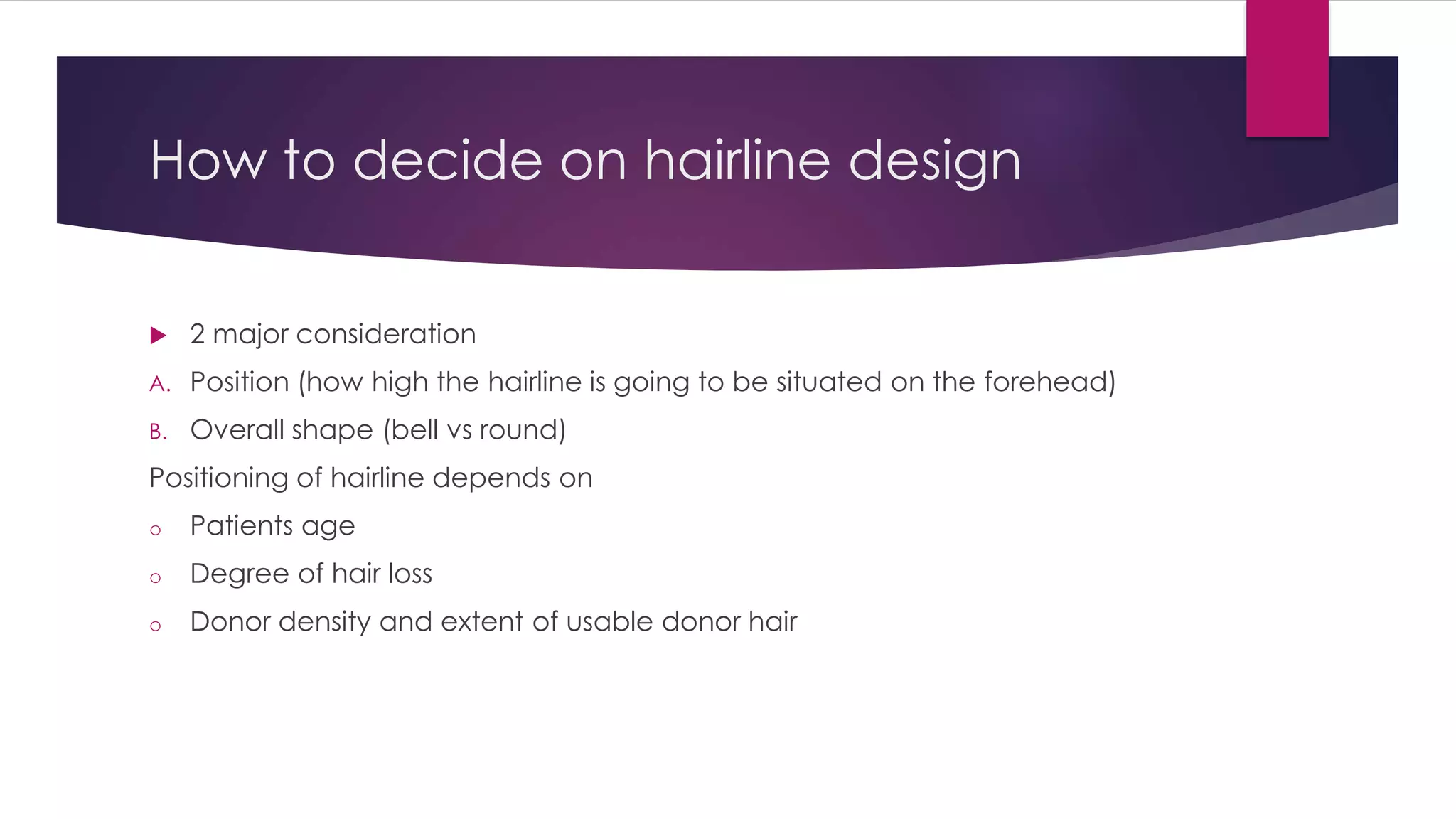 HAIRLINE DESIGNING - Chennai Plastic Surgery | PPTX