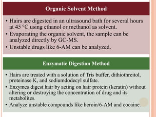Hair drug analysis ppt | PPTX
