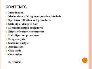 Hair drug analysis ppt | PPTX