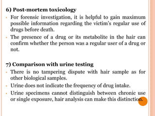 Hair drug analysis ppt | PPTX