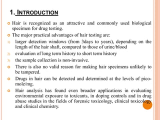 Hair drug analysis ppt | PPTX