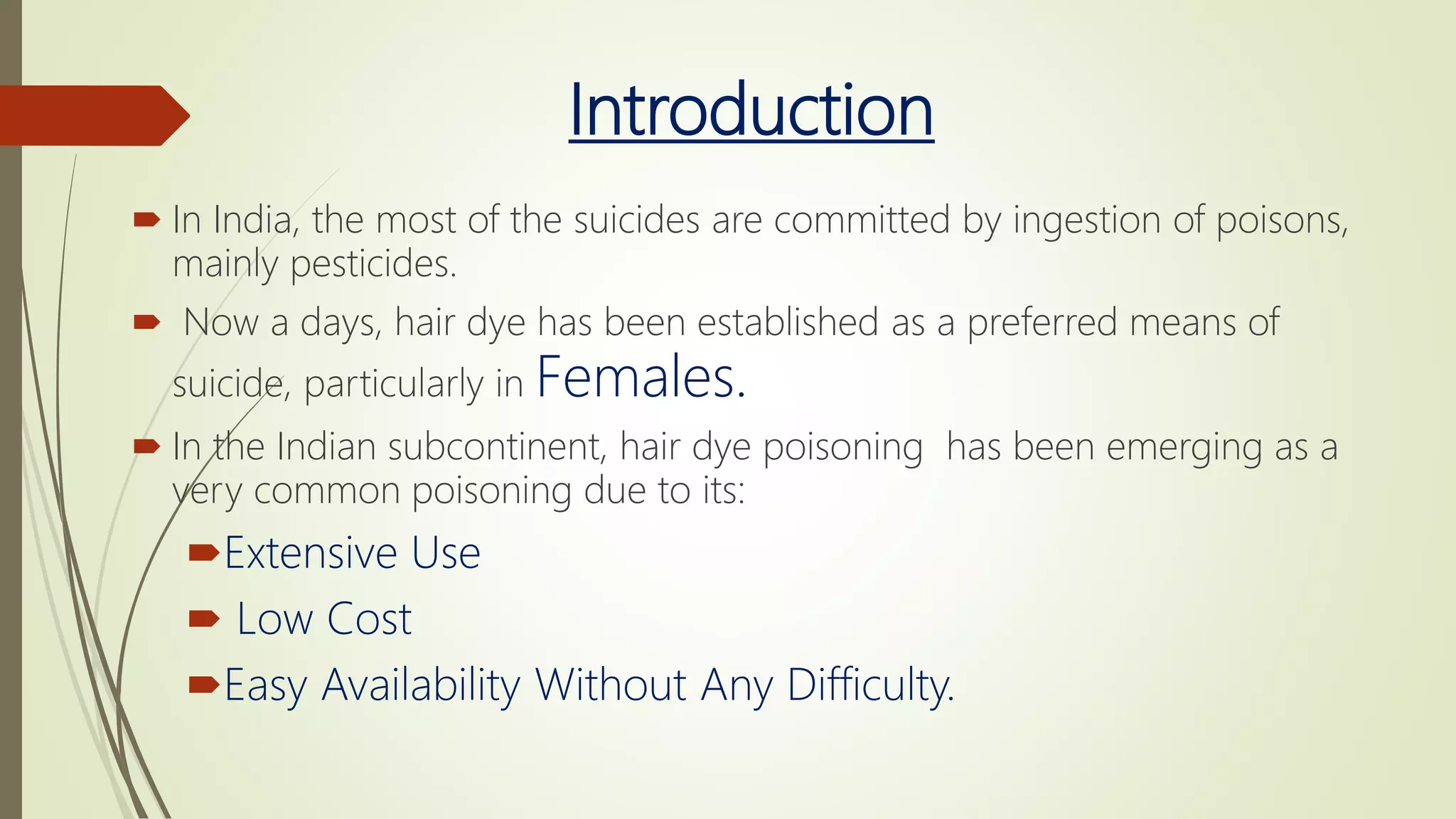 Hair dye poisoning Dr Bhargav kiran | PPTX