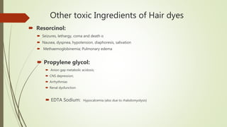 Hair dye poisoning Dr Bhargav kiran | PPTX