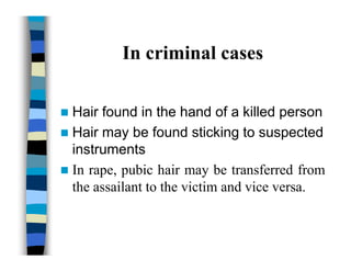 Hair examination | PDF