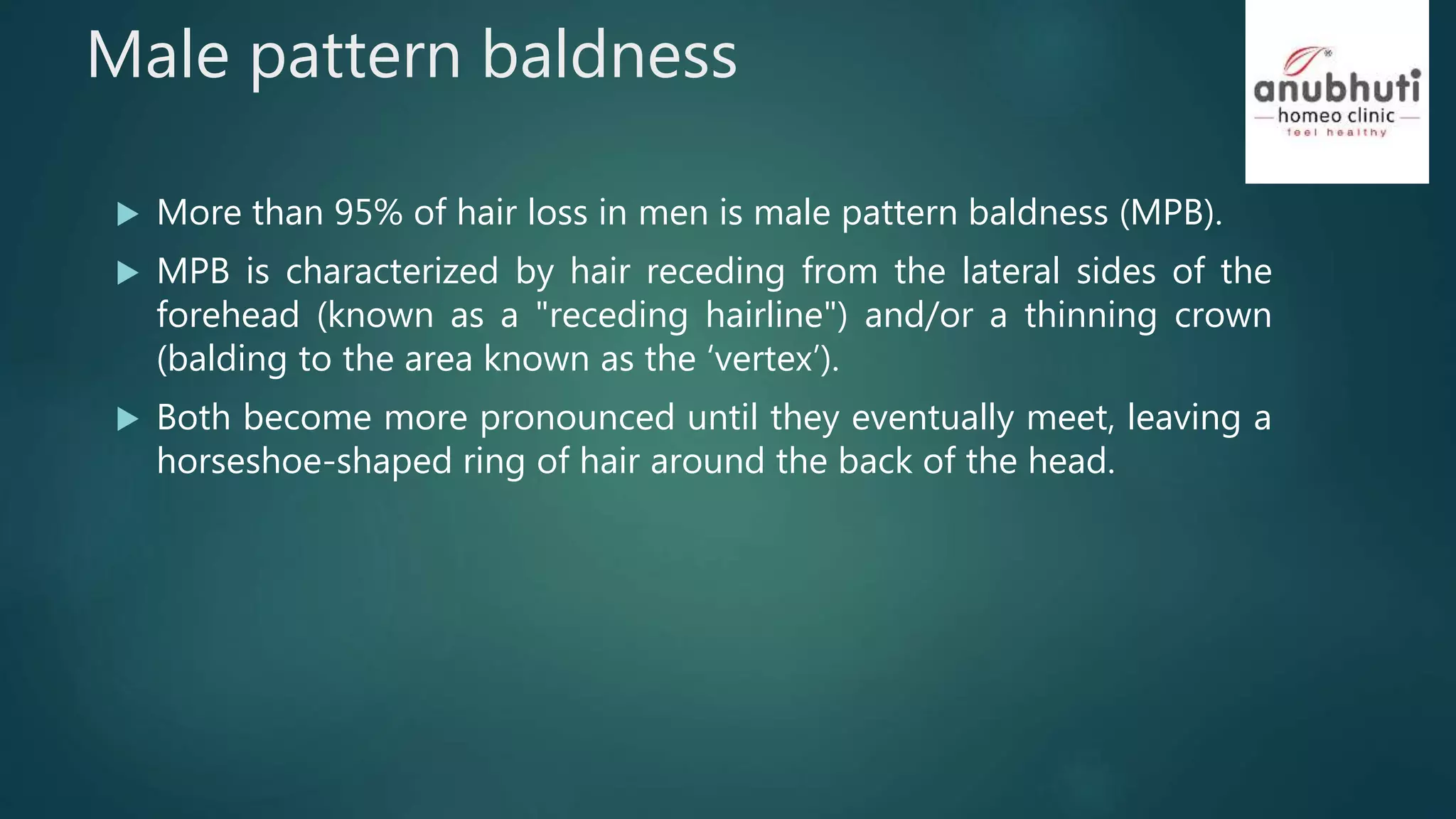 Hair loss alopecia baldness male pattern hair loss and homeopathy ...