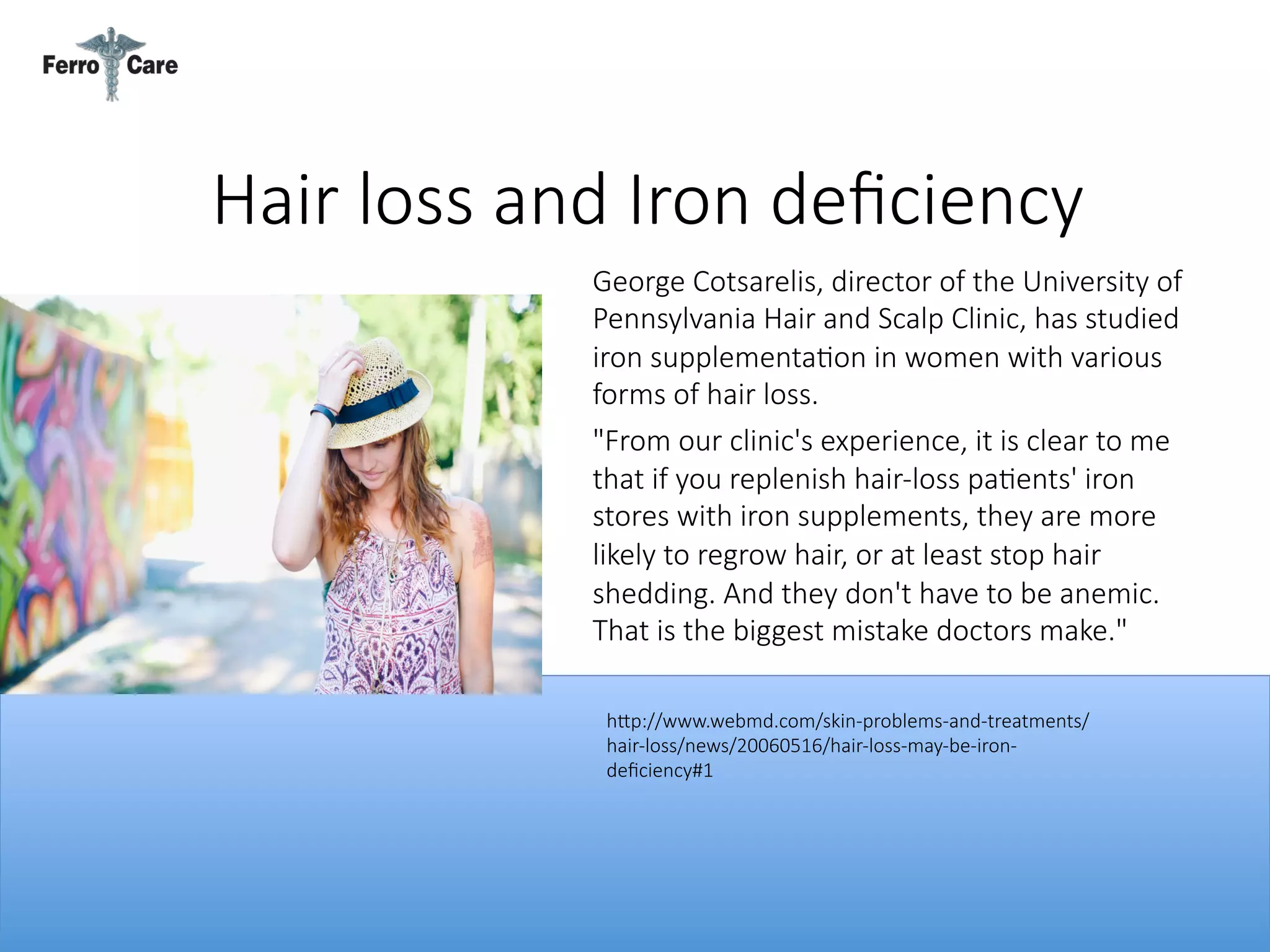 Hair loss and iron deficiency | PPT